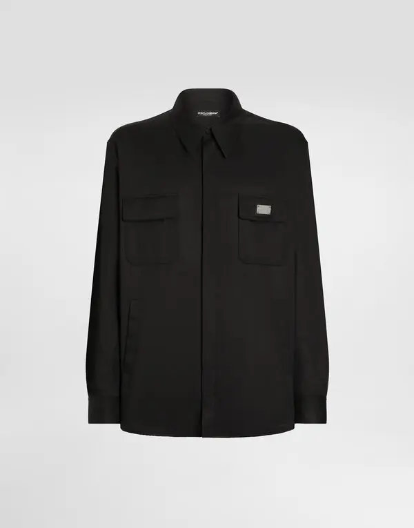 Dolce & Gabbana Nylon Shirt With Logo Tag
