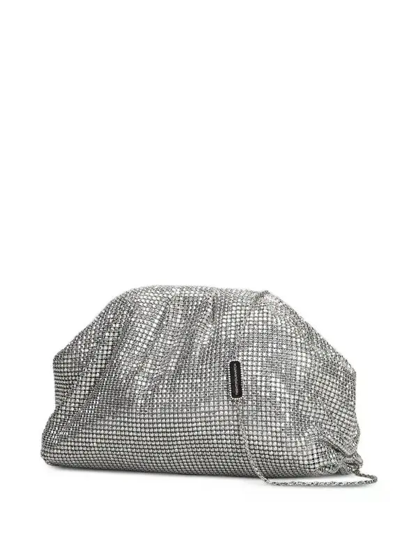 TWENTY FOURHAITCH Petra Crystal-embellished Clutch Bag - Silver