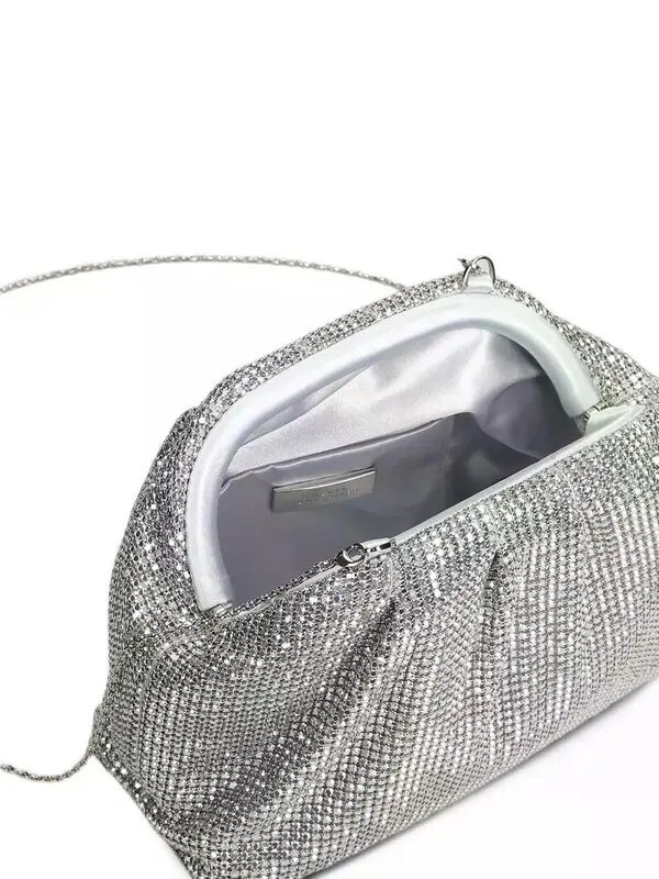 TWENTY FOURHAITCH Petra Crystal-embellished Clutch Bag - Silver