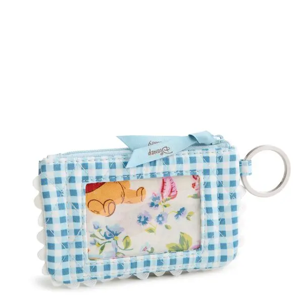 VERA BRADLEY Disney Zip Id Case In Winnie The Pooh Springtime Gingham