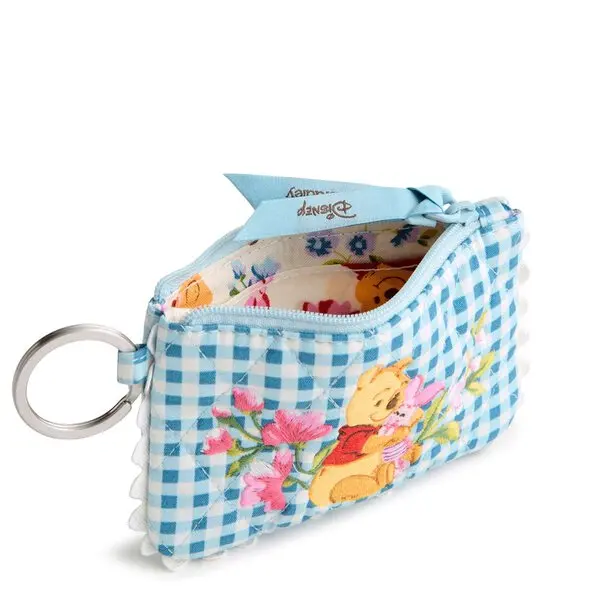 VERA BRADLEY Disney Zip Id Case In Winnie The Pooh Springtime Gingham