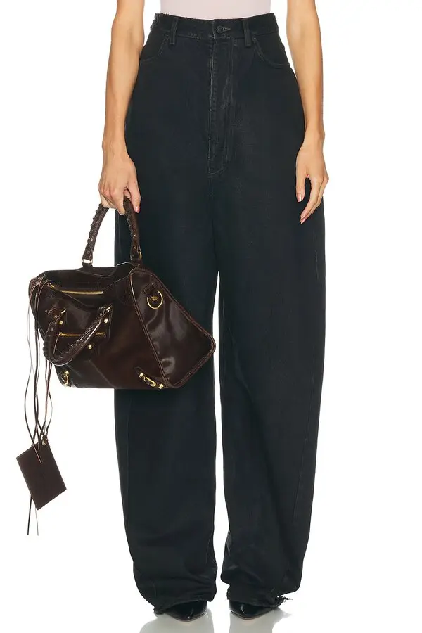 Balenciaga High Waist Barrel Twisted Leg