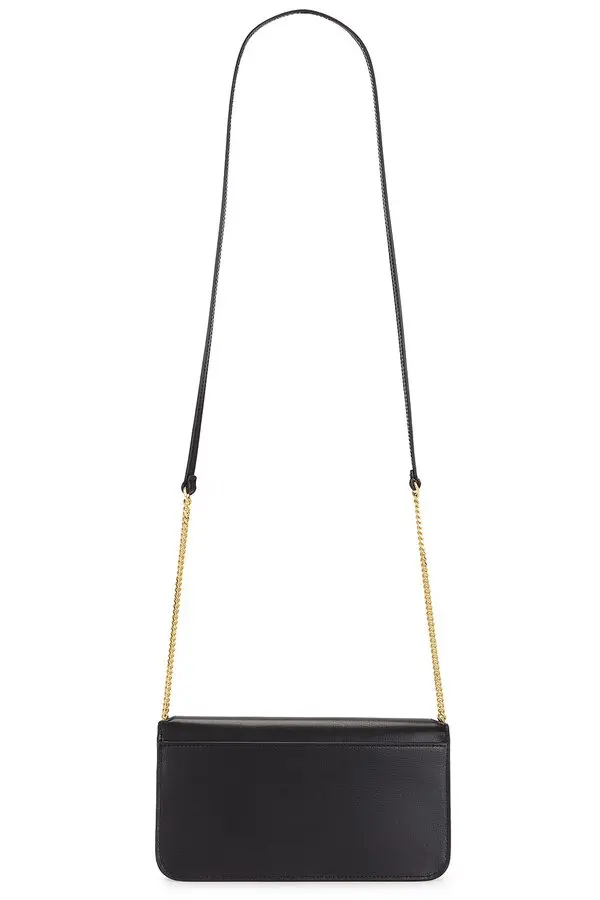 Saint Laurent Cassandre Strap Phone Holder In Black
