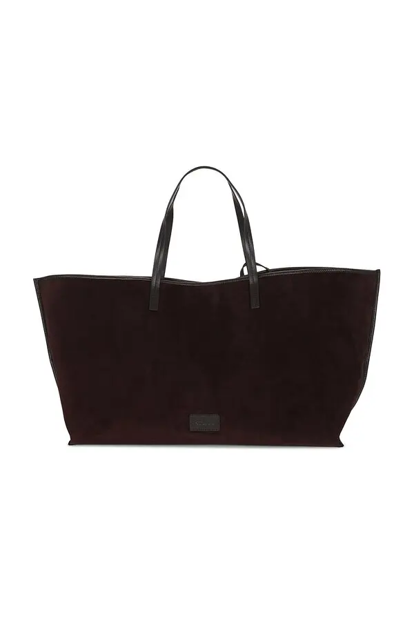 Staud Christos Large Tote Bag In Chocolate
