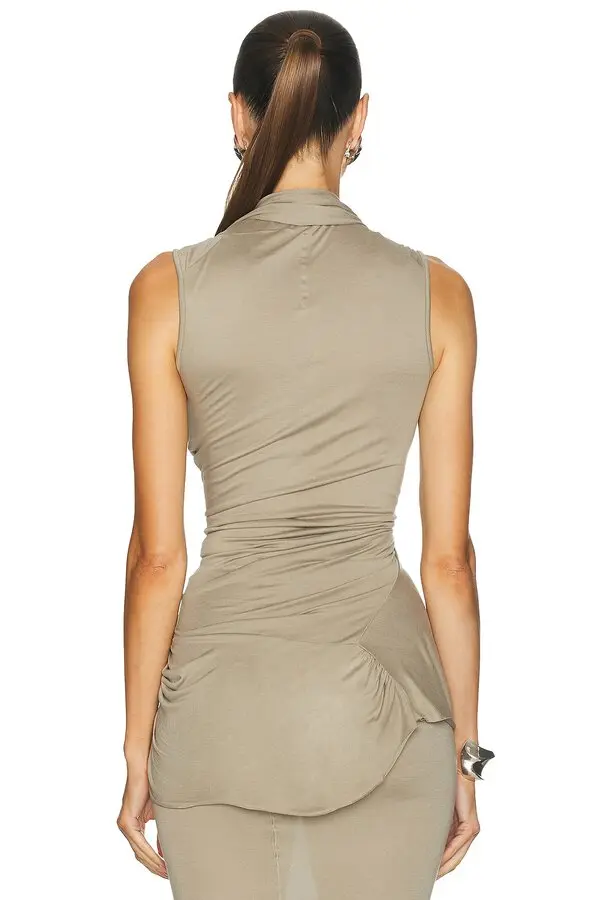Rick Owens Magnetic Top In Taupe