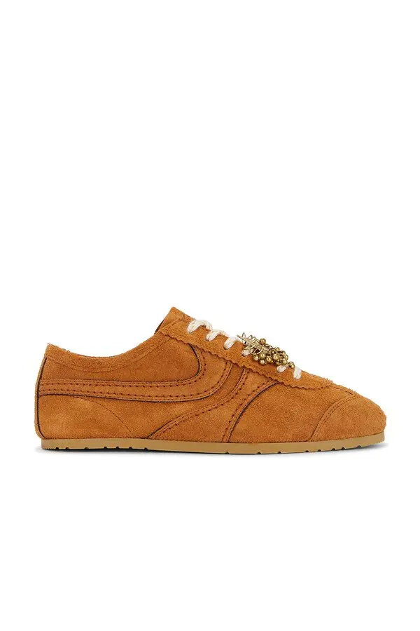 Dries Van Noten Suede Sneaker In Brown
