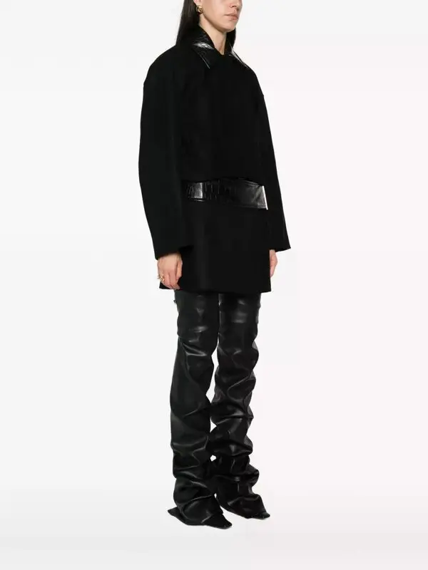 Sportmax Spxvolume Crocodile-effect Collar Jacket