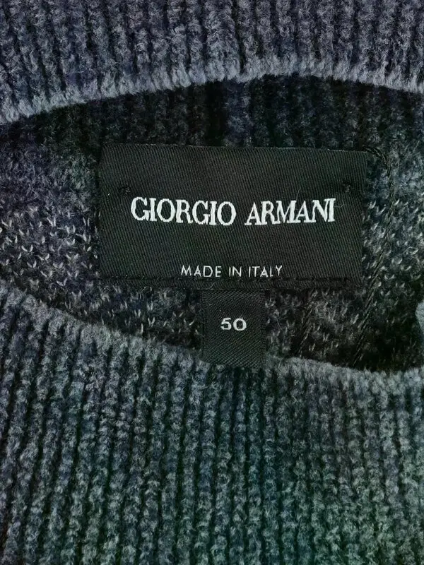 Giorgio Armani Geometric-pattern High-neck Sweater