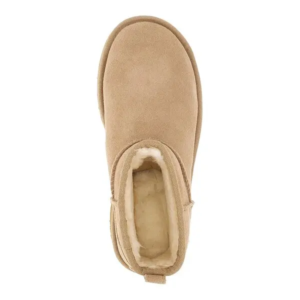UGG Classic Ultra Mini Platform Ankle Boots - Beige