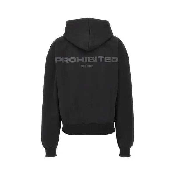 PROHIBITED Logo Print Full-zip Hoodie