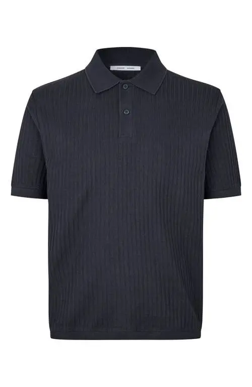Samsøe Samsøe Sajase Ribbed Cotton Blend Polo