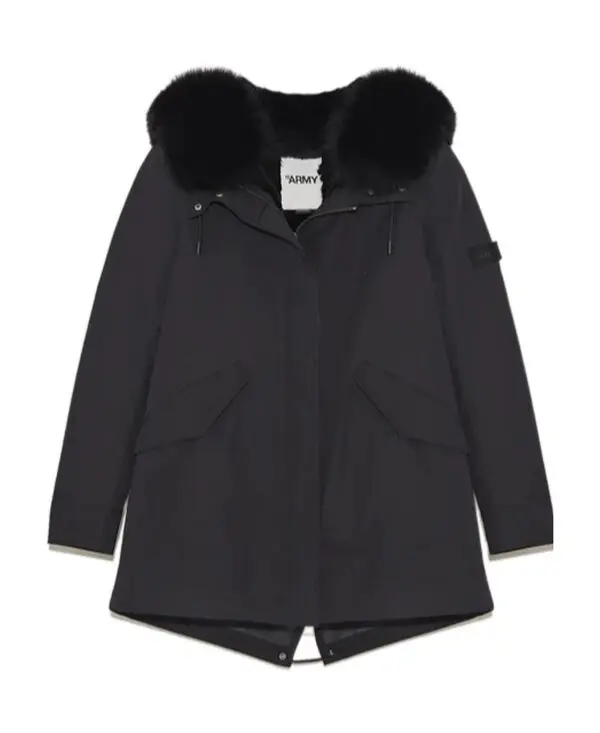 YVES SALOMON Logo Parker Coat