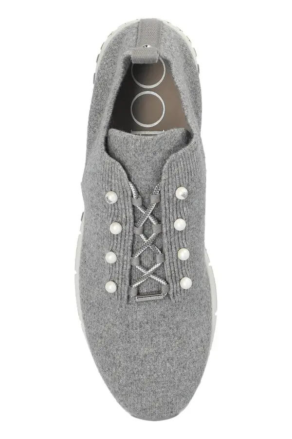 JIMMY CHOO Veles Embellished Sneakers