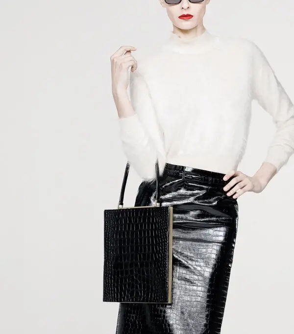 TOM FORD Croc-embossed Leather Top-handle Bag