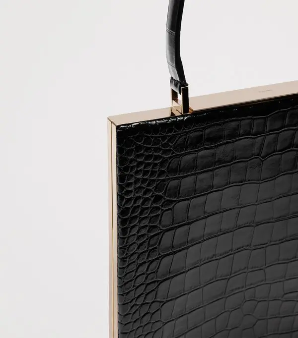 TOM FORD Croc-embossed Leather Top-handle Bag