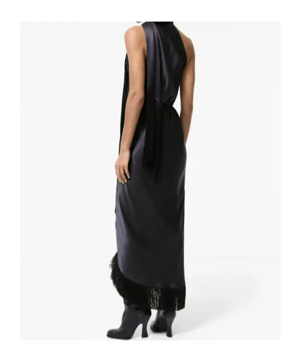 Burberry Fringed Silk Scarf Dress
