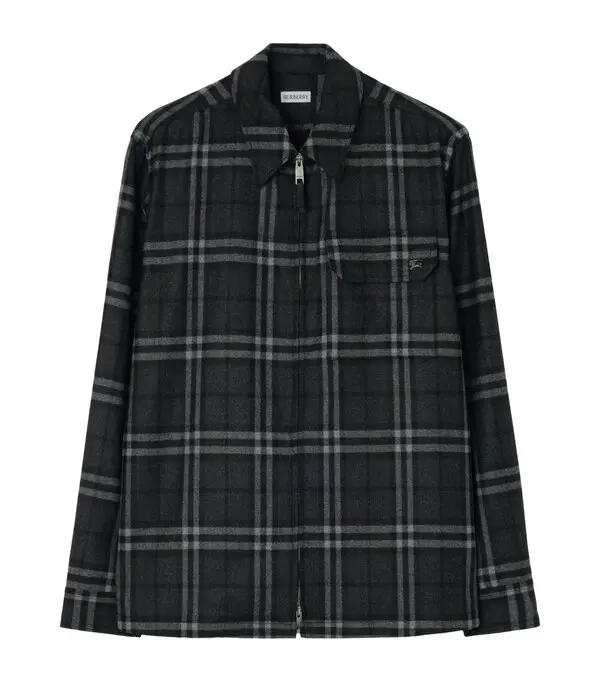 Burberry Wool-cashmere Check Overshirt