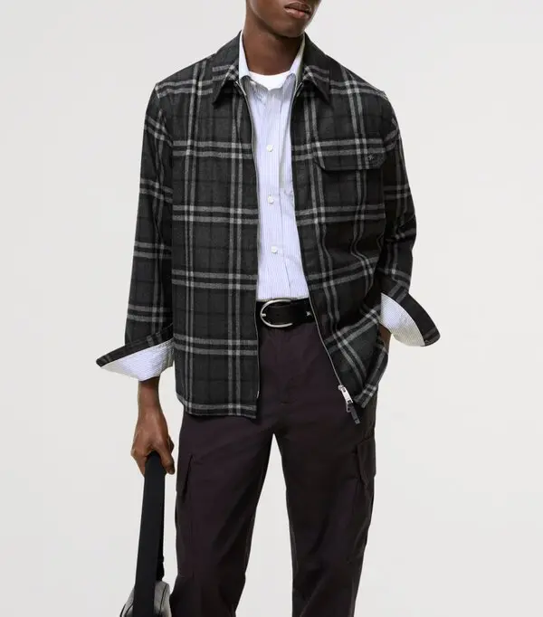 Burberry Wool-cashmere Check Overshirt