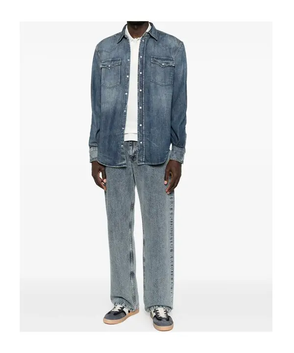 DONDUP Snap-button Denim Shirt