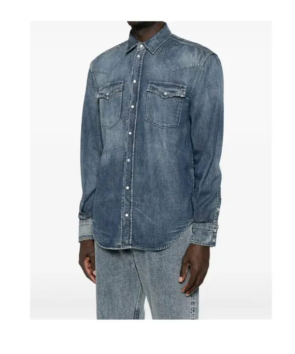 DONDUP Snap-button Denim Shirt