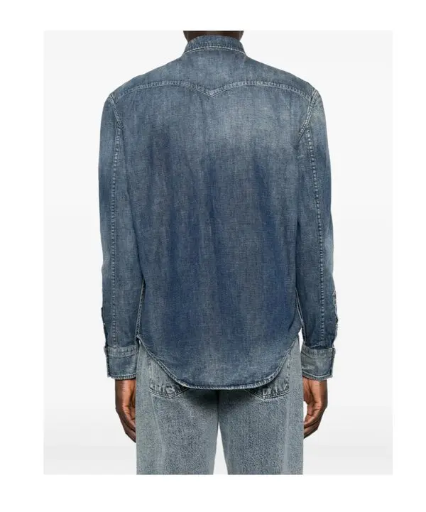 DONDUP Snap-button Denim Shirt