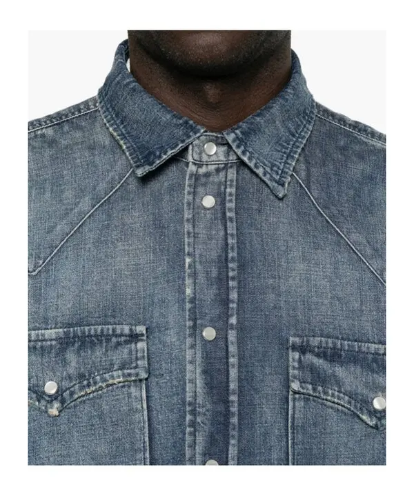 DONDUP Snap-button Denim Shirt