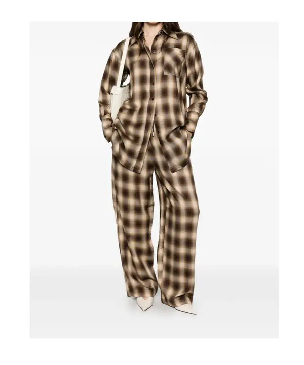 Co Checked Casual Trousers