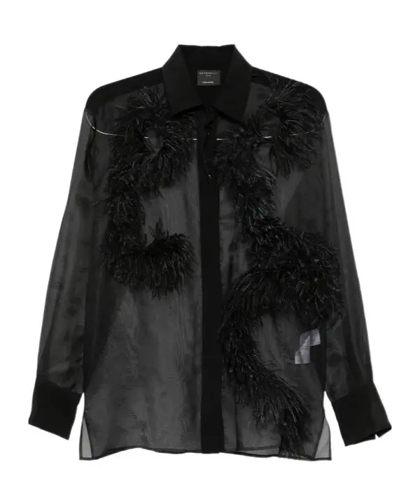 Antonelli Firenze Feather-trimmed Shirt