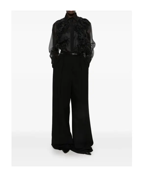 Antonelli Firenze Feather-trimmed Shirt