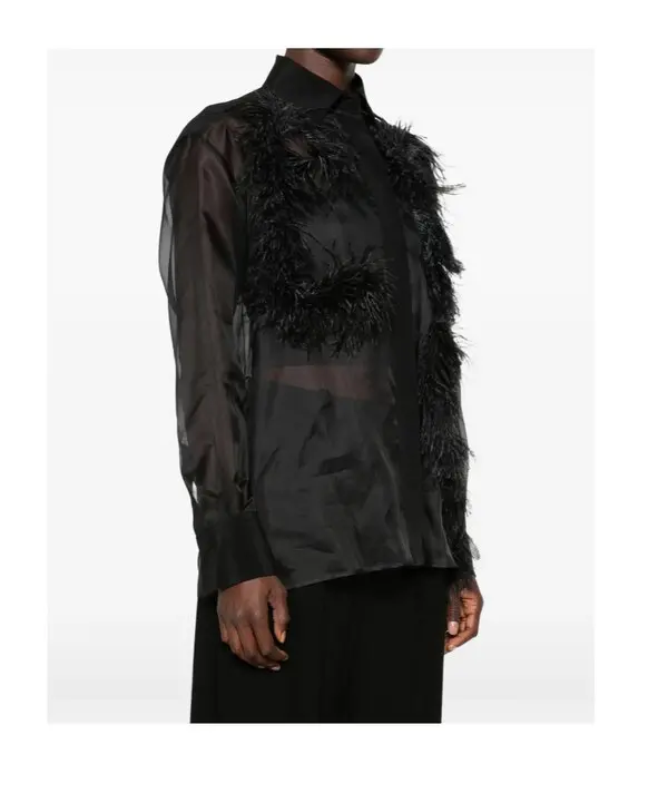 Antonelli Firenze Feather-trimmed Shirt