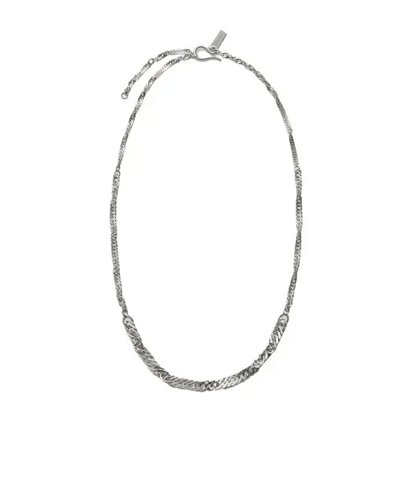 LEMAIRE Twisted Chain Necklace In Rhodium - Silver
