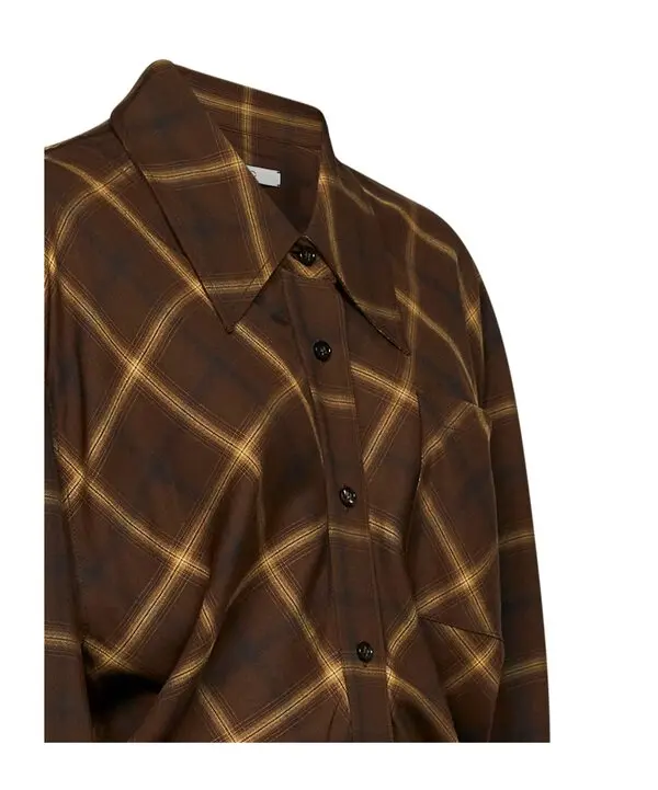 Co Draped Plaid Shirt