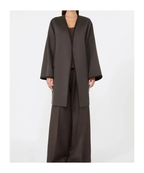 Max Mara Flipper Cape-style Coat - Mud