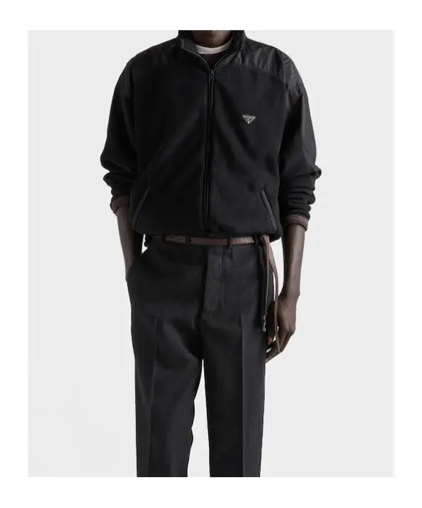 Prada Fleece Zip-up Sweatshirt