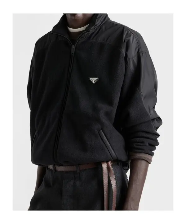 Prada Fleece Zip-up Sweatshirt