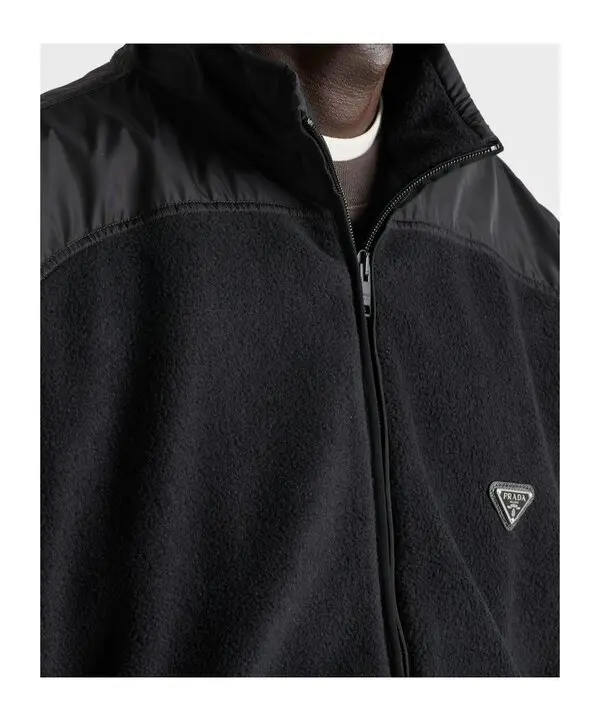 Prada Fleece Zip-up Sweatshirt