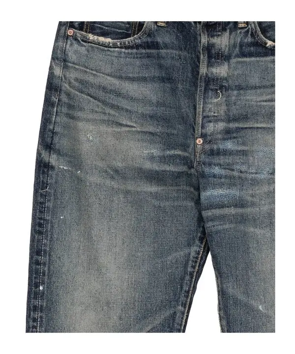 Junya Watanabe Faded, Distressed Denim Trousers