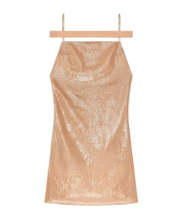COURREGES Sequin-embellished Strap Mini Dress