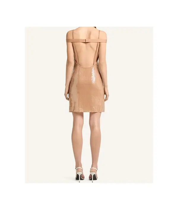 COURREGES Sequin-embellished Strap Mini Dress