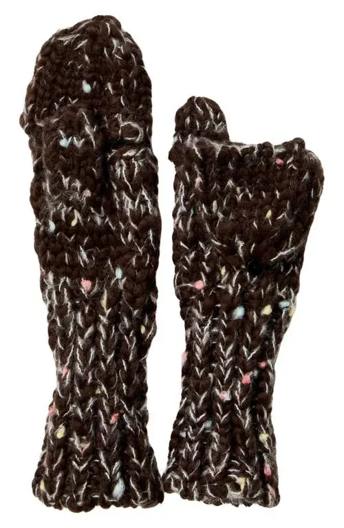 Free People Speckled Beanie & Mittens Set