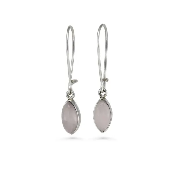 ISLA SILVER Sterling Silver Rose Quartz Earrings