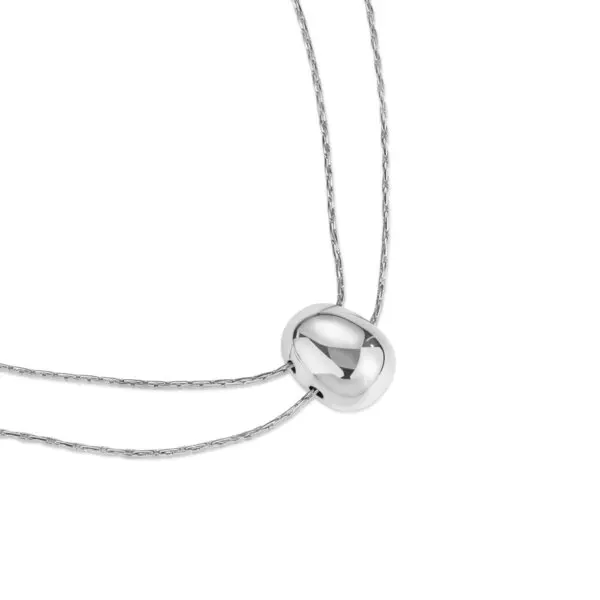 LAGOMIST Coffee Bean Necklace - Silver
