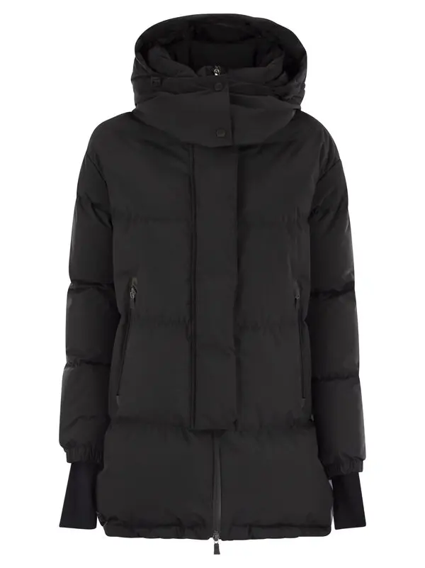 Herno Medium 2-layer Hooded Down Jacket - Black