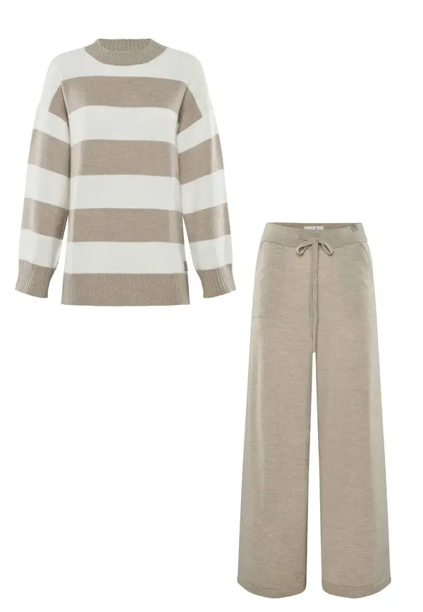 YOU LOOK PERFECT Merino Loungewear Set, Pullover Felia & Pants Frida