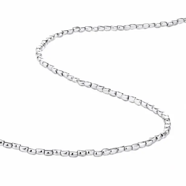 LAGOMIST Coffee Bean Chain Necklace - Silver