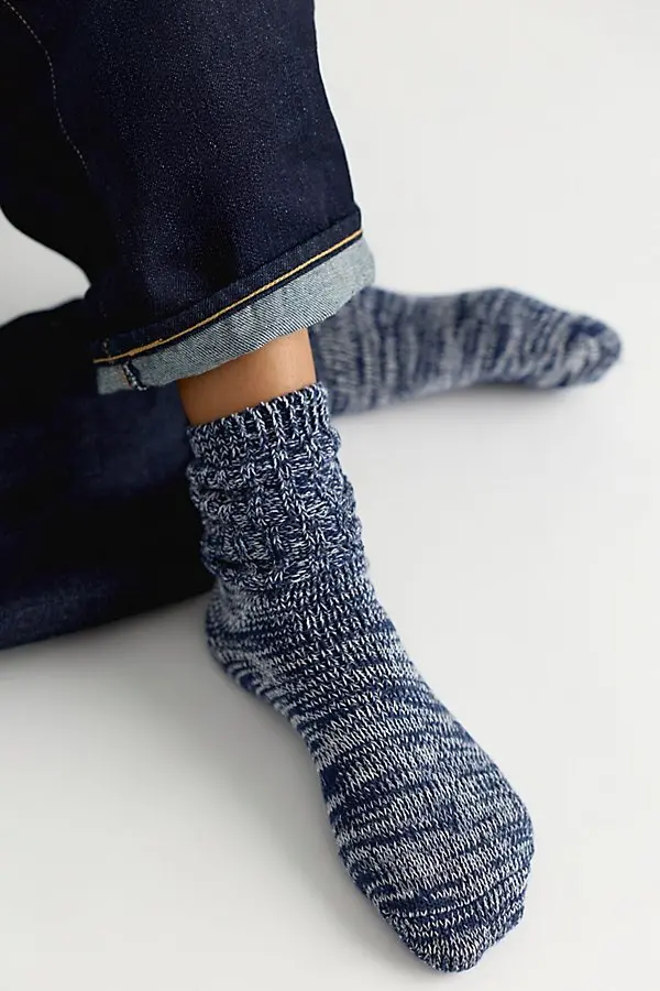 Free People Delia Trouser Socks - Blue Combo