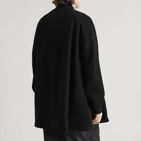 Comme Des Garçons Wool Nylon Asymmetric Long Bomber Jacket Ja