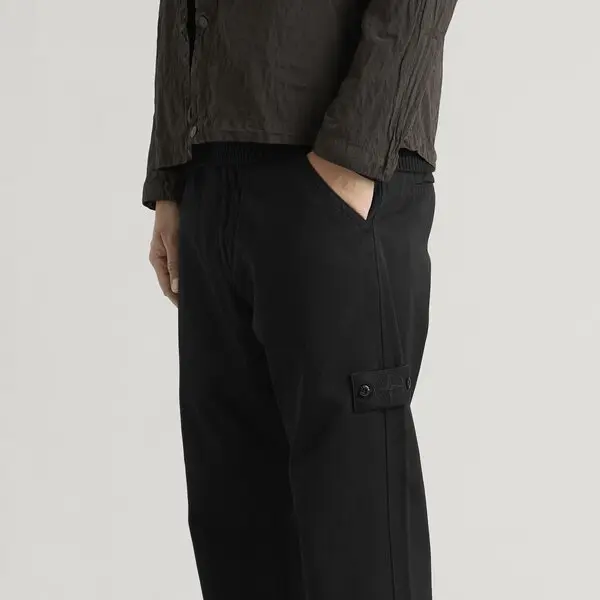 Stone Island Ghost Raw Hand Wool Cotton Gabardine-tc Trouser
