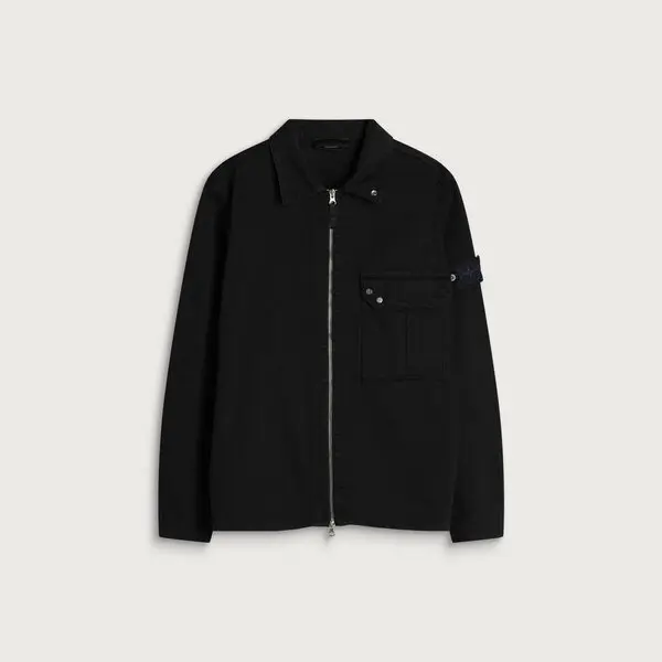 Stone Island Rinsed Denim Overshirt - Nero