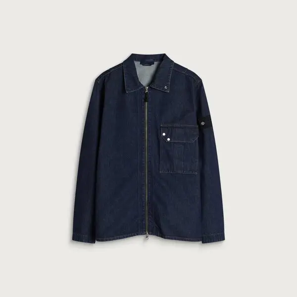 Stone Island Rinsed Denim Overshirt - Blue Rinse